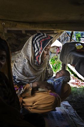 Shabbirs Wife Rubina Nurses Their Two Editorial Stock Photo - Stock ...