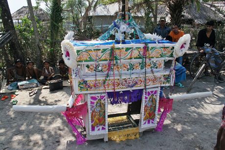 Decorated Palanquin Palanquins Still Used Carrying Editorial Stock ...