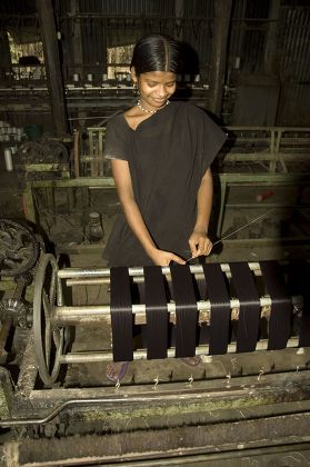 Young Girl Working Electric Spinning Machine Editorial Stock Photo ...