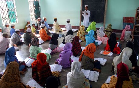 Muslim Children Learning Lessons Madrasa Islamic Editorial Stock Photo ...