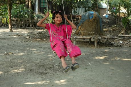 Child On Indian Swing Dolna Faridpur Editorial Stock Photo - Stock ...