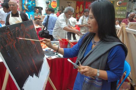 Artist Kanak Chapa Paints Museum Liberation Editorial Stock Photo ...