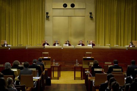 Judges Sit Judgement Grand Chamber European Editorial Stock Photo ...