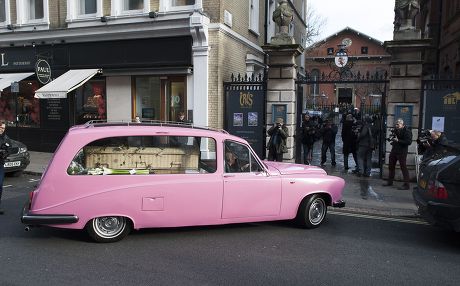 Coffin Arriving Church Pink Hearse Editorial Stock Photo - Stock Image ...