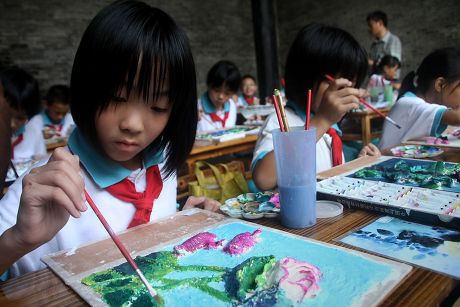 Children Attending Drawing Class School Guangzhouchina Editorial Stock ...
