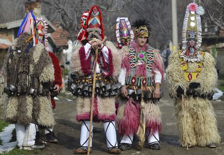 Bulgarians Masked Kukeri Play Their Ritual Editorial Stock Photo ...