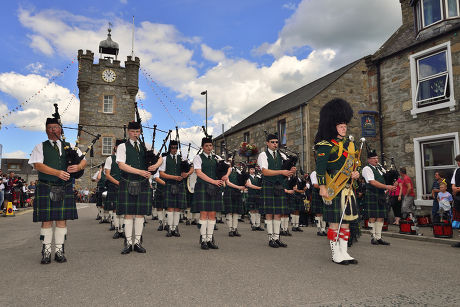 Pipe Major Leading Pipe Band Stationary Editorial Stock Photo - Stock ...