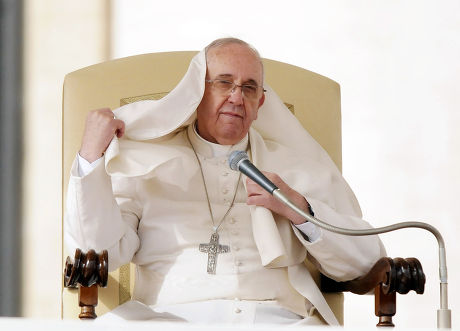 Pope Francis Struggles Control His Pellegrina Editorial Stock Photo ...