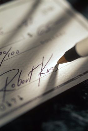 Detail Signature On Cheque Editorial Stock Photo - Stock Image ...