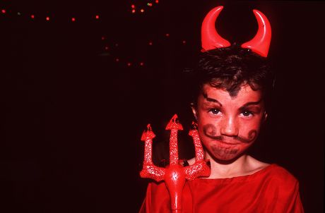 Model Released Child Dressed Devil Costume Editorial Stock Photo ...