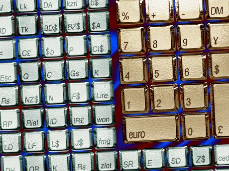 Gold Silver Computer Keyboard Gold Keys Editorial Stock Photo - Stock ...
