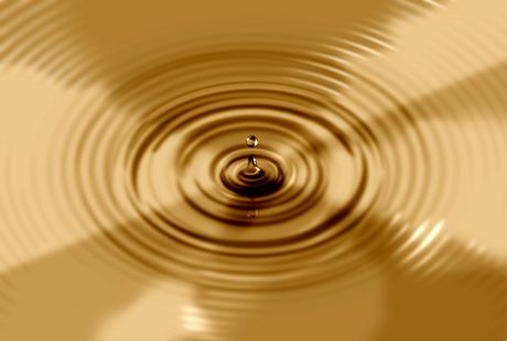 Gold Water Drop Ripples Editorial Stock Photo - Stock Image | Shutterstock