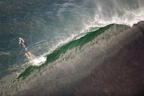 Water Photographer Swims Under Wave Editorial Stock Photo - Stock Image ...