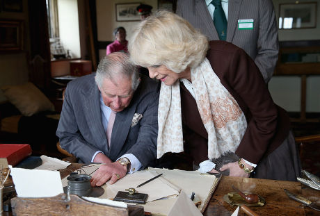 Camilla Duchess Cornwall Looks Manuscripts Editorial Stock Photo ...