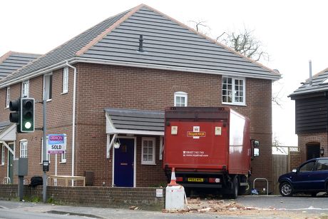 Royal Mail Van Crashed Into House Editorial Stock Photo - Stock Image ...