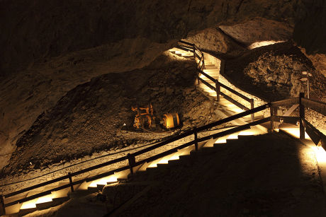 Illuminated Walkways Mining Equipment Salt Mine Editorial Stock Photo ...