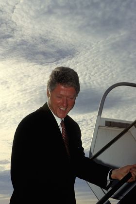 Bill Clinton Boards Jet During Campaign Editorial Stock Photo - Stock ...