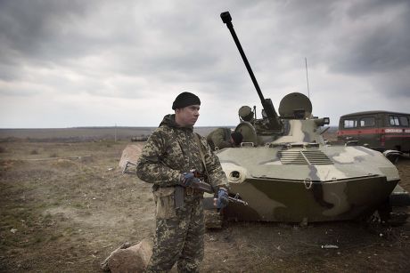 Ukrainian Soldiers Seen They Stand Guard Editorial Stock Photo - Stock ...