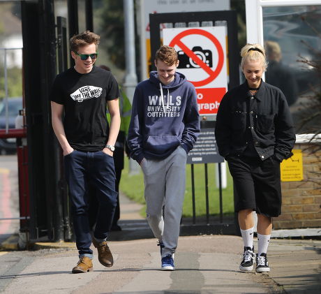 Sam Strike, Jamie Borthwick and Maddy Hill out and about in Elstree ...