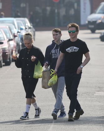 Sam Strike, Jamie Borthwick and Maddy Hill out and about in Elstree ...