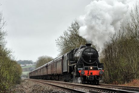 Steam Locomotive Stanier Black Five 44871 Editorial Stock Photo - Stock ...