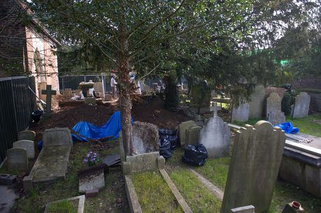 Police Workers Dig Section Graveyard St Editorial Stock Photo - Stock ...
