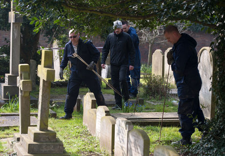 Police Workers Dig Section Graveyard St Editorial Stock Photo - Stock ...