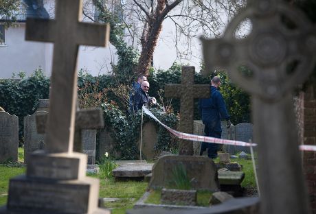 Police Workers Dig Section Graveyard St Editorial Stock Photo - Stock ...