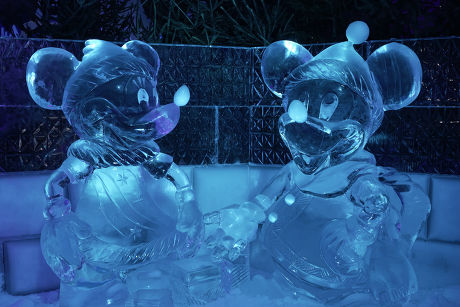 Mickey Mouse Figurines Made Ice Ice Editorial Stock Photo - Stock Image ...