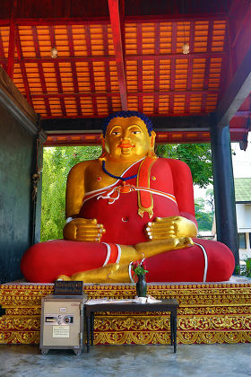 Statue Fat Monk Tan Pra Maha Editorial Stock Photo - Stock Image ...