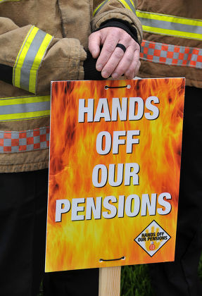 Firefighters On Picket Line Editorial Stock Photo - Stock Image ...