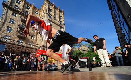 Breakdancing Group Gangsta Boyz Entertain Large Editorial Stock Photo ...