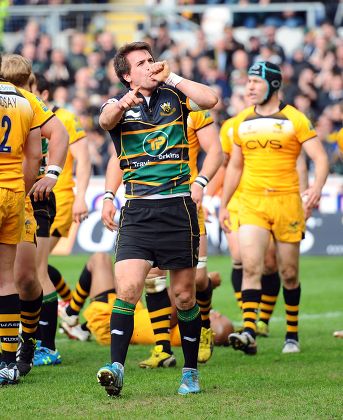 Northamptons Lee Dickson Touches Down Try Editorial Stock Photo - Stock ...