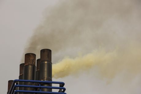 Emissions Passenger Ferry Burning Marine Diesel Editorial Stock Photo ...