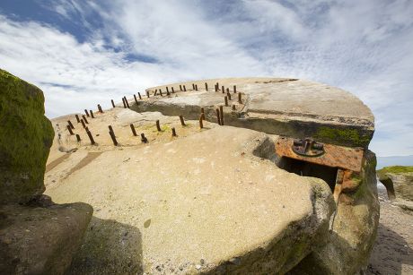 Remains Gun Emplacement Godwin Battery On Editorial Stock Photo - Stock ...