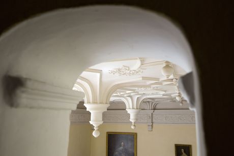 Elaborate Plaster Ceiling Trerice Elizabethan Manor Editorial Stock ...