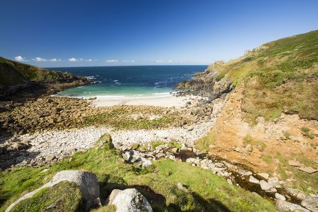 Cornish Coastal Scenery Porthmeor Cove Near Editorial Stock Photo ...