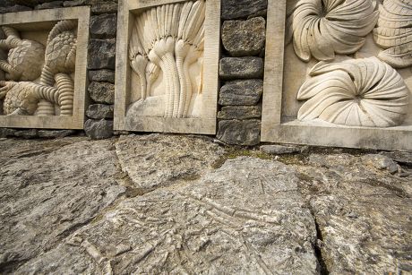 Crinoid Fossil Sculptures By Phiona Bowley Editorial Stock Photo ...
