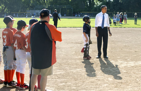 Us President Barack Obama Stands Catcher Editorial Stock Photo - Stock ...