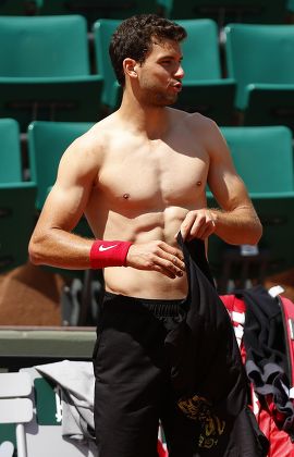 Grigor Dimitrov Bulgaria Changes Shirts During Editorial Stock Photo ...