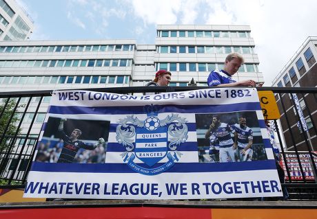 Qpr Fan Displays Banner On His Editorial Stock Photo - Stock Image ...