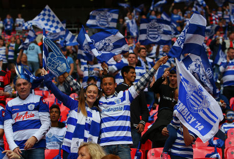 Qpr Supporters Wave Their Flags Inside Editorial Stock Photo - Stock ...