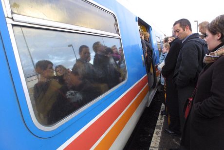 Commuters Trying Board Crammed Train Carriage Editorial Stock Photo ...
