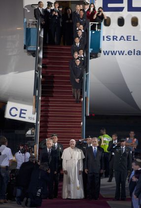 Shimon Peres Pope Francis Benjamin Netanyahu Editorial Stock Photo ...
