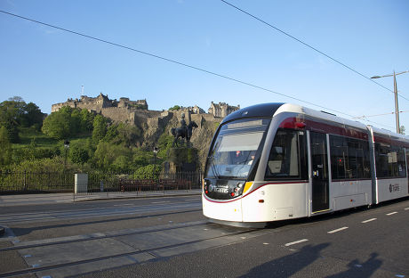 Edinburgh tram line launch, Scotland, Britain - 31 May 2014 Stock ...