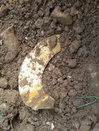 Gold Lunula Being Unearthed Editorial Stock Photo - Stock Image ...