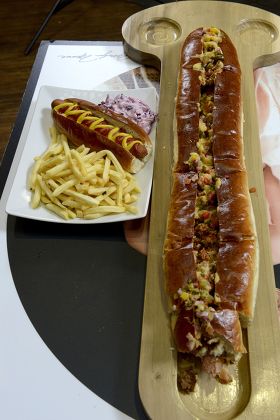Giant Hot Dog Standard Sized One Editorial Stock Photo - Stock Image ...