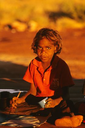 Balgo Child Creating Artwork Balgo Wirrimanu Editorial Stock Photo ...