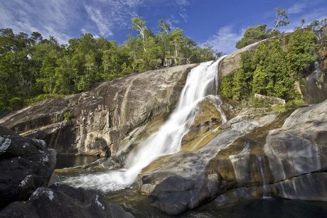 Murray Falls Spilling Over Pink Granite Editorial Stock Photo - Stock ...