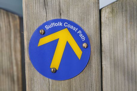 Waymark Arrow Pointer Suffolk Coastal Path Editorial Stock Photo ...